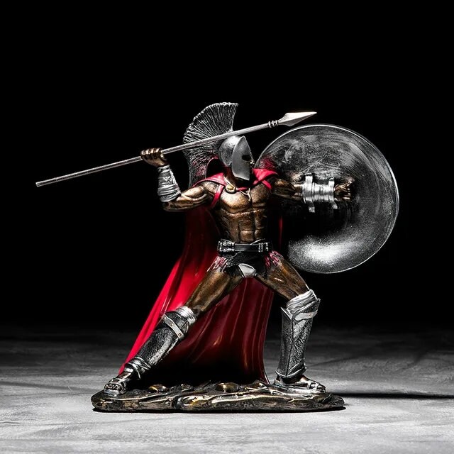 Spartan Warrior Statue Ancient Rome Home Decor Spartan Leonidas Statue ...