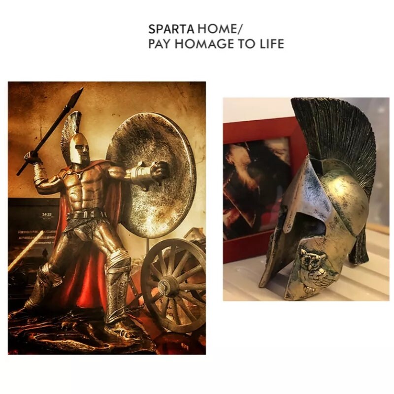 Spartan Warrior Statue Ancient Rome Home Decor Spartan Leonidas Statue ...