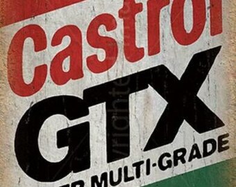 Castrol Gtx Oil Sign - Etsy
