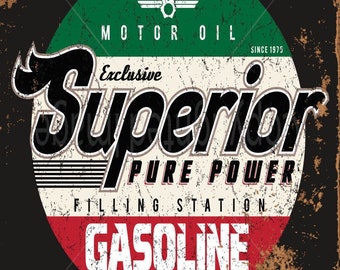 Pure Oil Sign - Etsy