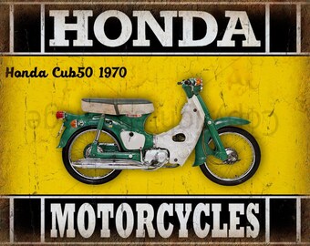 Honda Metal Tin Sign - Etsy