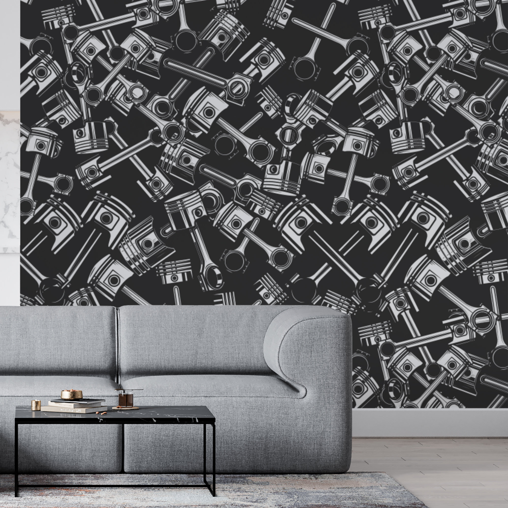 Car Engine Piston Wallpaper Car Parts Removable Peel and Stick ...