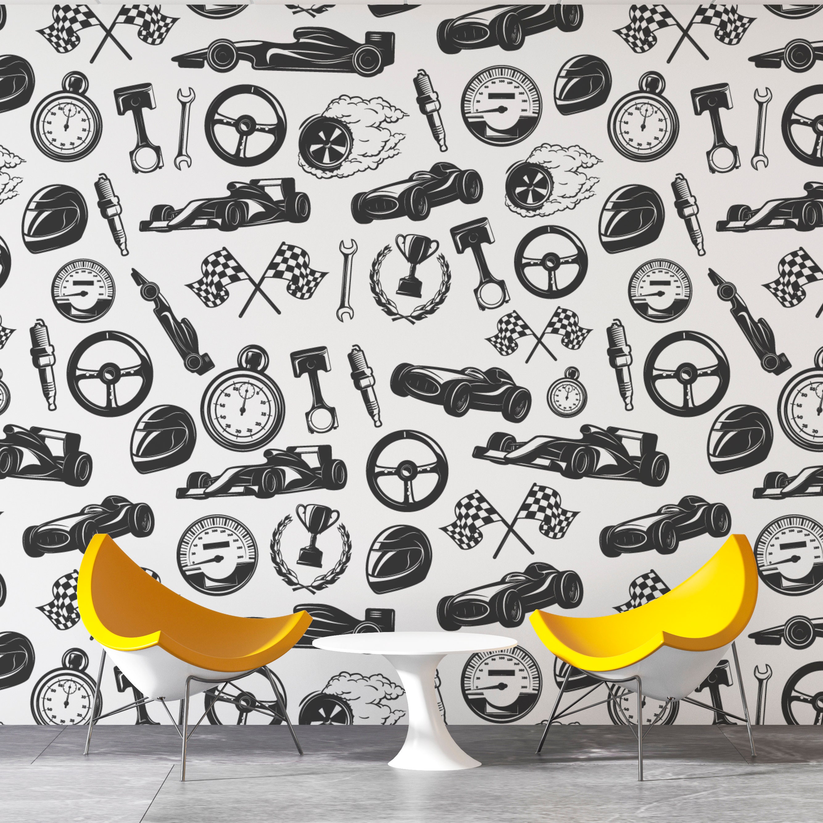 Car Parts Wallpaper Formula 1 Wallpaper Removable Peel and - Etsy