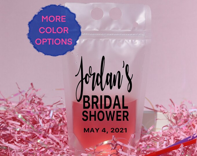 Custom Bachelorette Party Drink Pouches, Personalized Bride's Crew ...