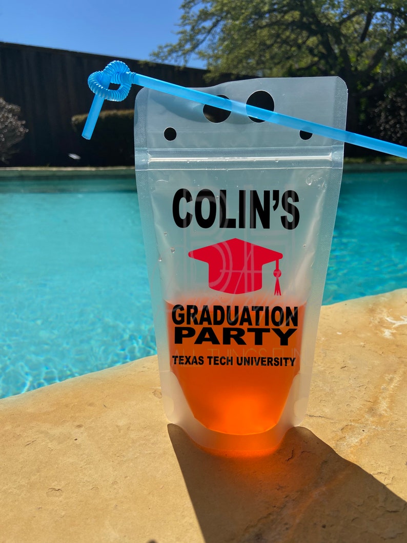 Drink Pouches, Graduation Party Favor, Booze Bag, Graduation Party ...