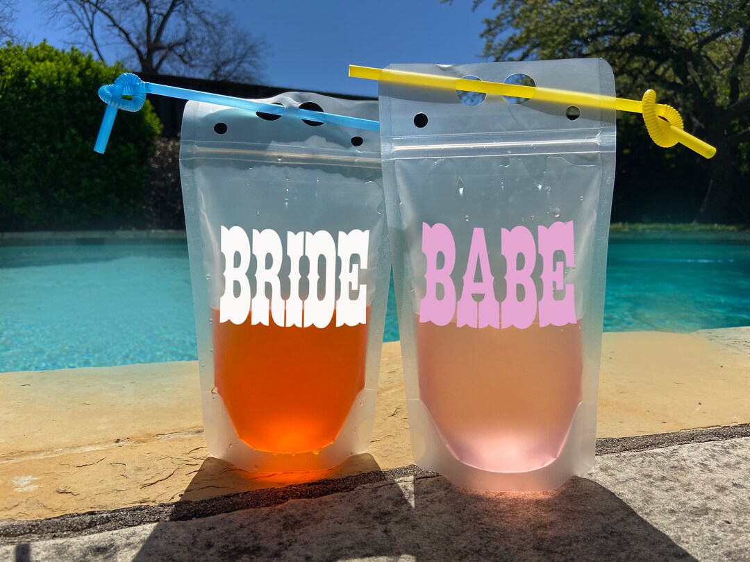 Drink Pouches, BACHELORETTE Party Drink Pouch, Custom Drink Pouches ...