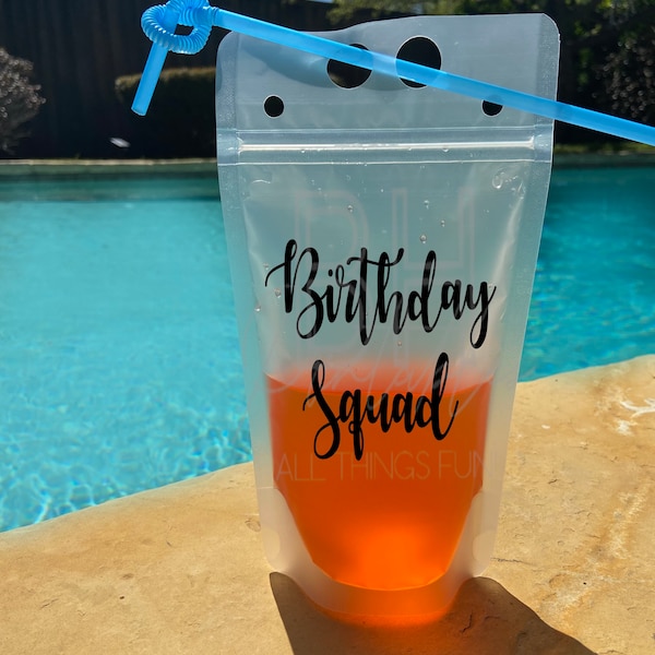 Custom Drink Pouch - Etsy