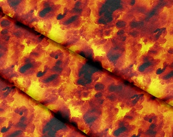 Flame Print Fabric | Etsy