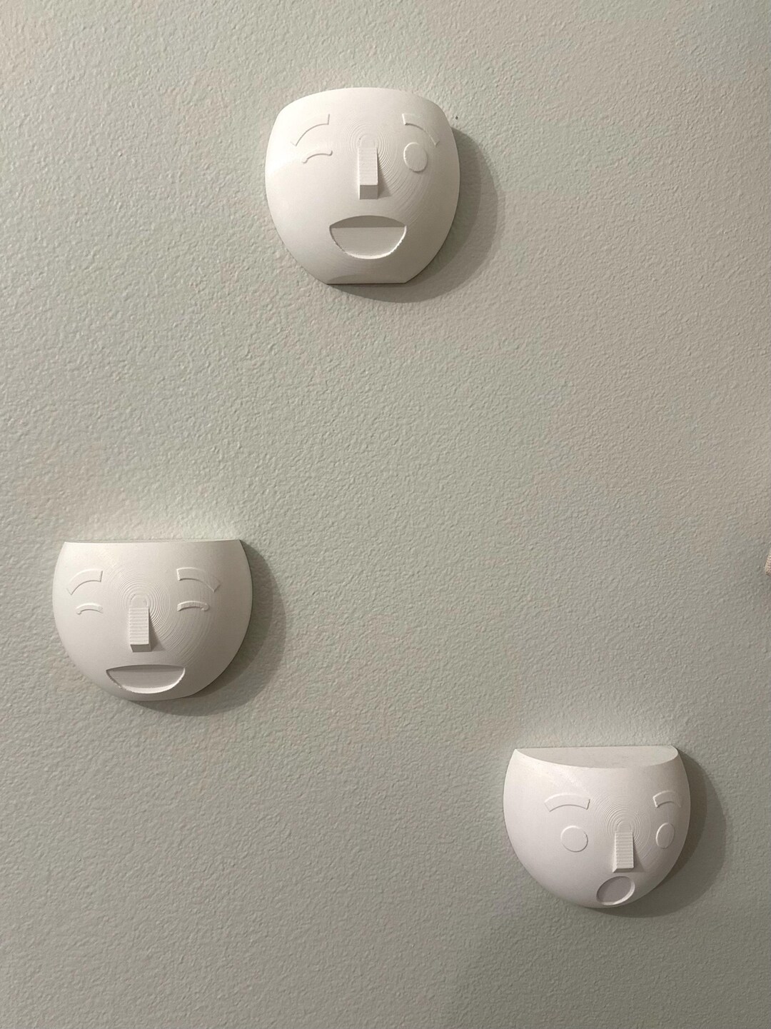 3D Printed Hanging Face, Kids Room Decoration, Set of 3 - Etsy