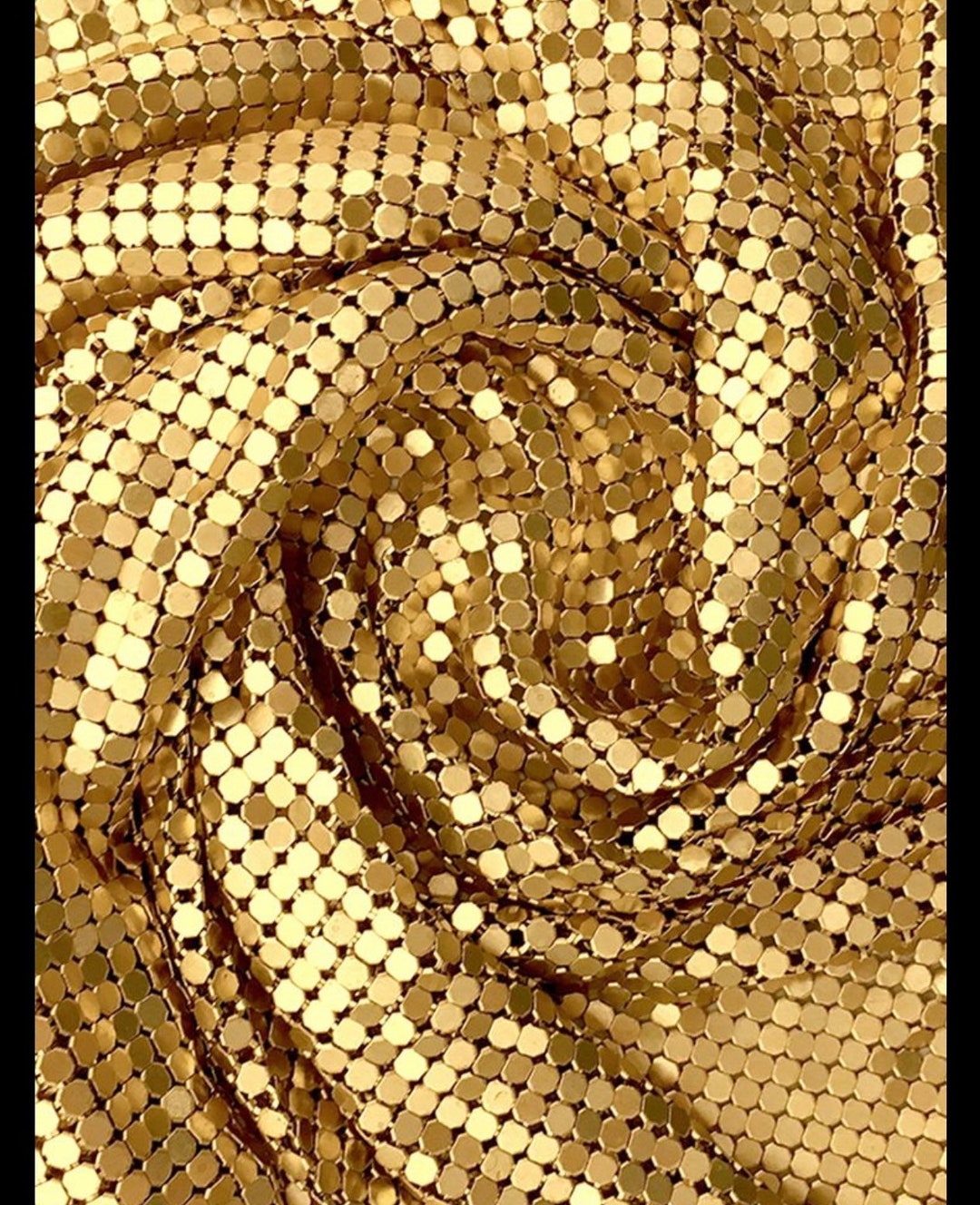 Gold Metal Chainmail Fabric | Metal Mesh Fabric | Metal Mesh Sheet - Etsy