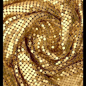 Gold Metal Chainmail Fabric | Metal Mesh Fabric | Metal Mesh Sheet - Etsy