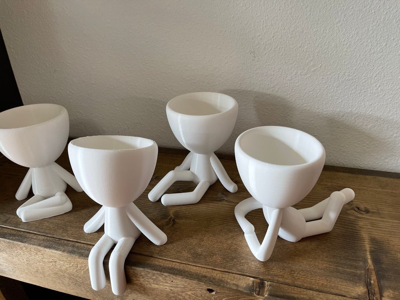 Casual Big Bob Planter "quartet" | Plant Buddy | Plant Holder | Unique ...