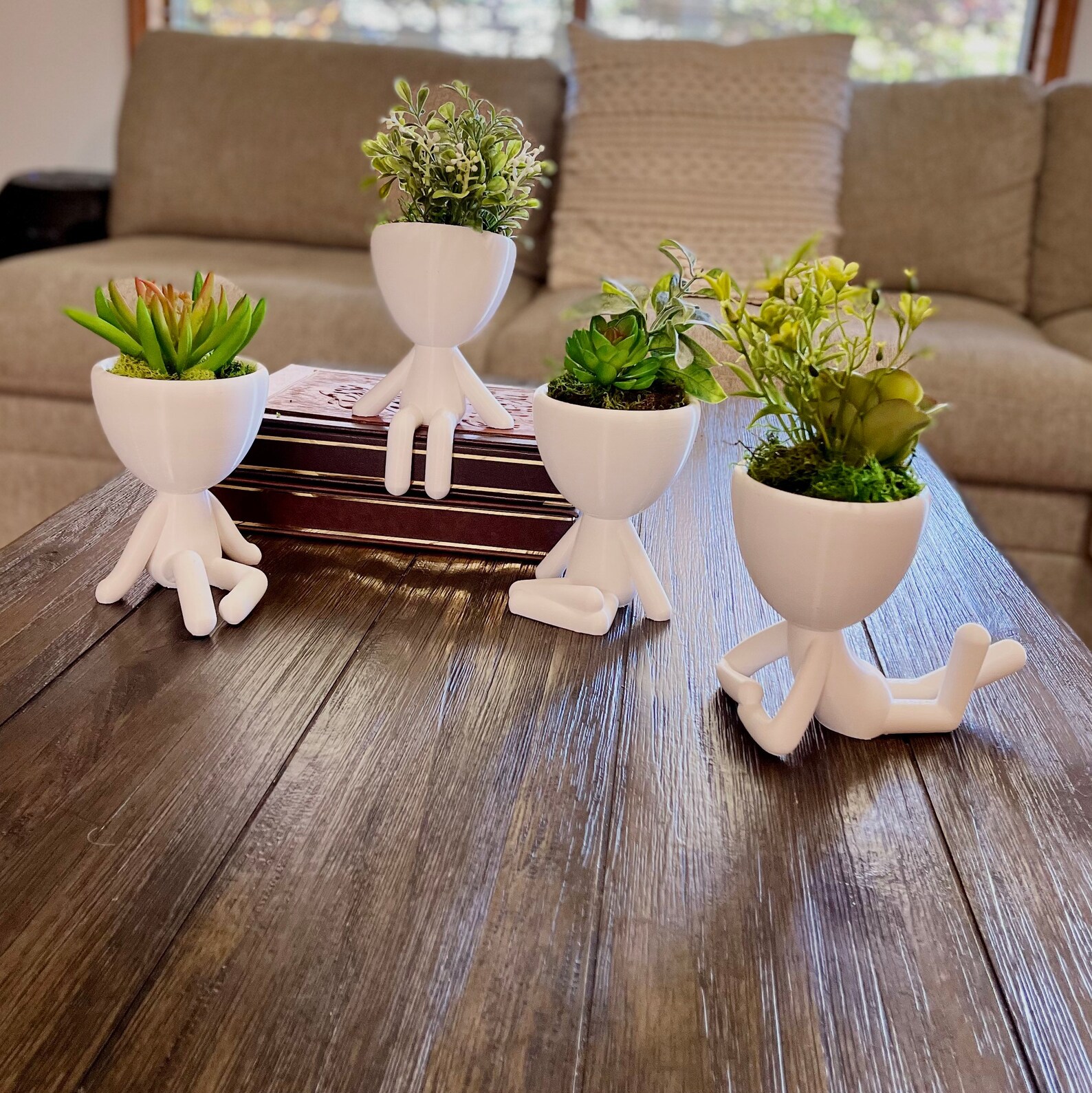 Casual Big Bob Planter "quartet" | Plant Buddy | Plant Holder | Unique ...