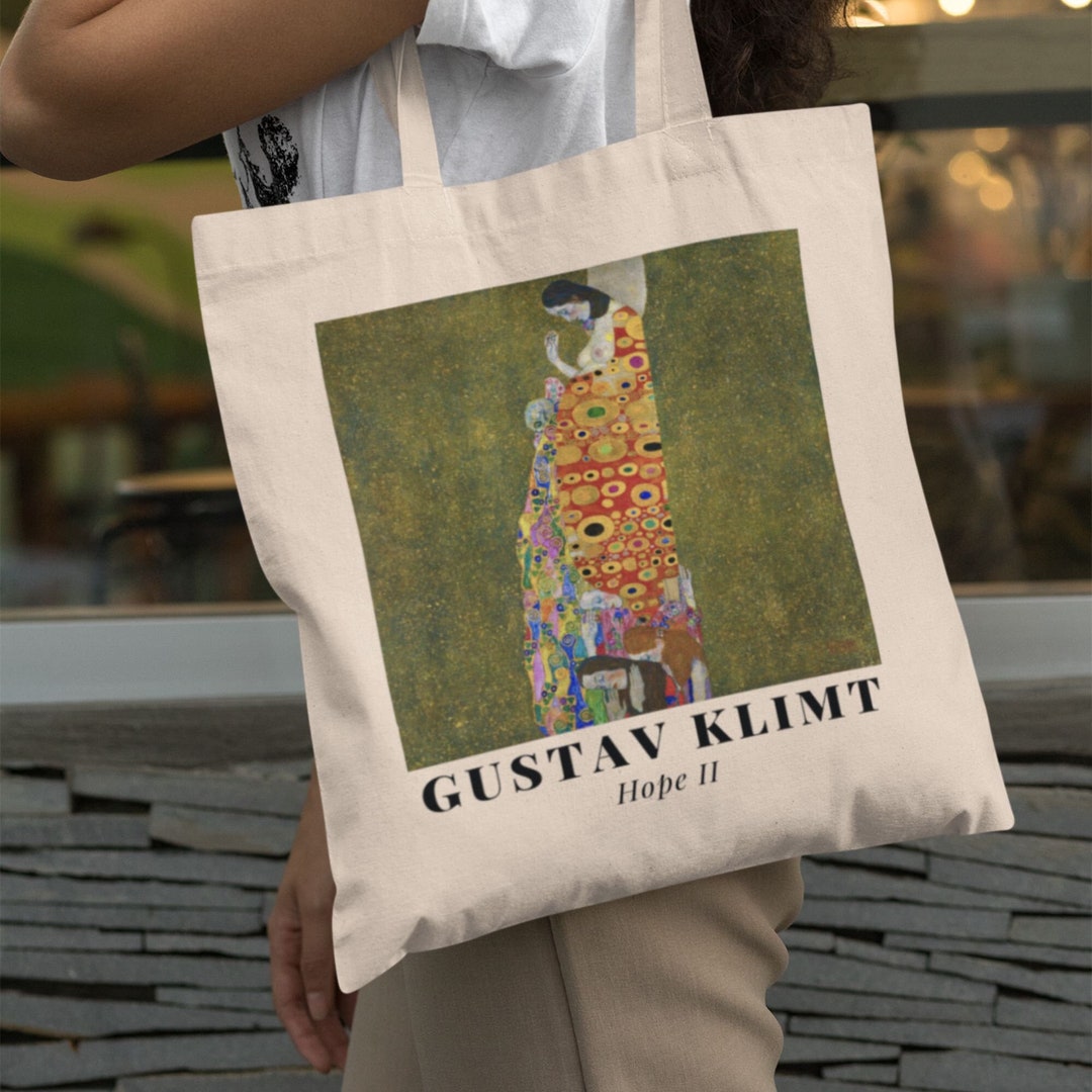 Gustav Klimt's Hope II (1907-1908) Canvas Tote Bag Aesthetic, Artsy ...