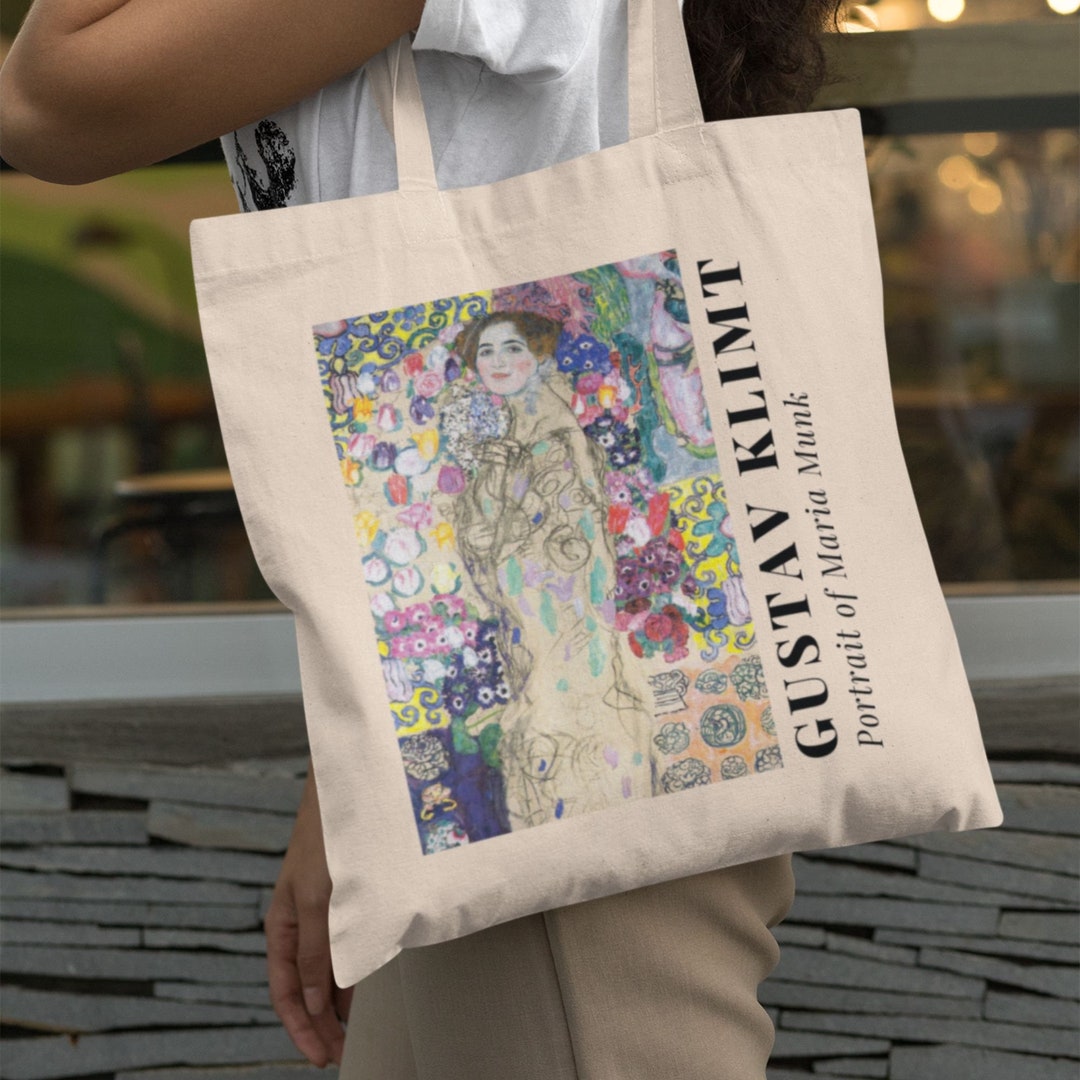 Gustav Klimt's Portrait of Maria Munk (1917-1918) Canvas Tote Bag ...