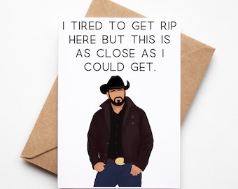Yellowstone Rip Birthday Card | Etsy Australia