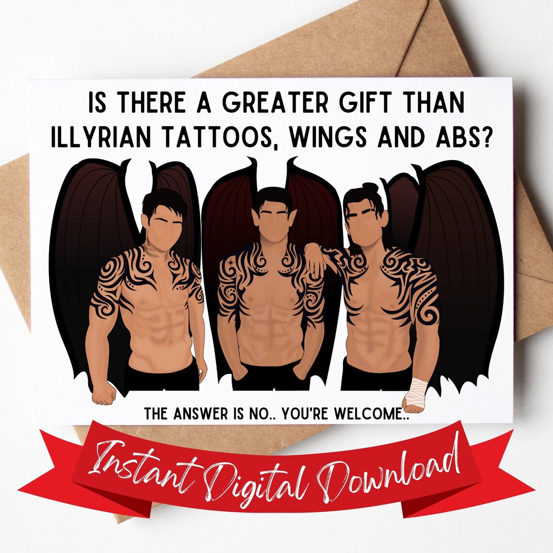 ACOTAR Card Bat Boys Card Funny Birthday Card ACOMAF Card | Etsy