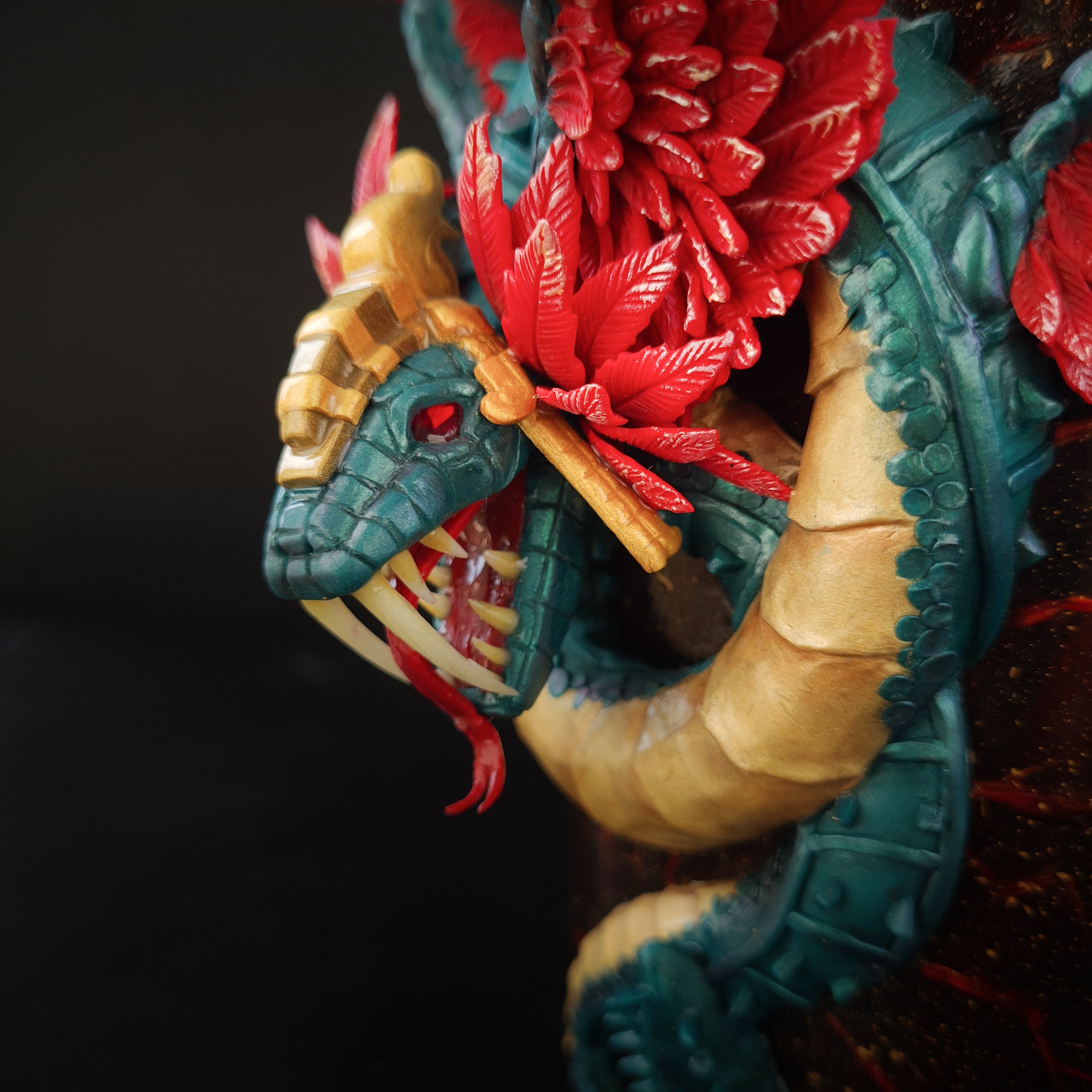 Kukulkan Aztec God Dragon Vase Quetzalcoatl décor de dragon - Etsy France
