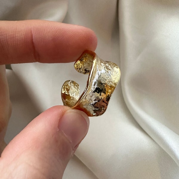 Chunky Gold Ring - Etsy