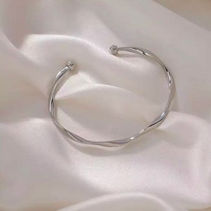 Silver Adjustable Bangle Bracelet Silver Bangle Adjustable - Etsy