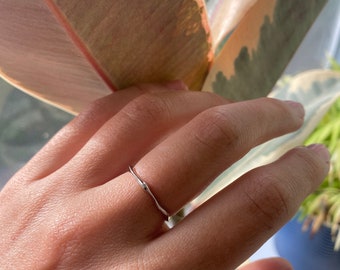 Thin Silver Ring - Etsy