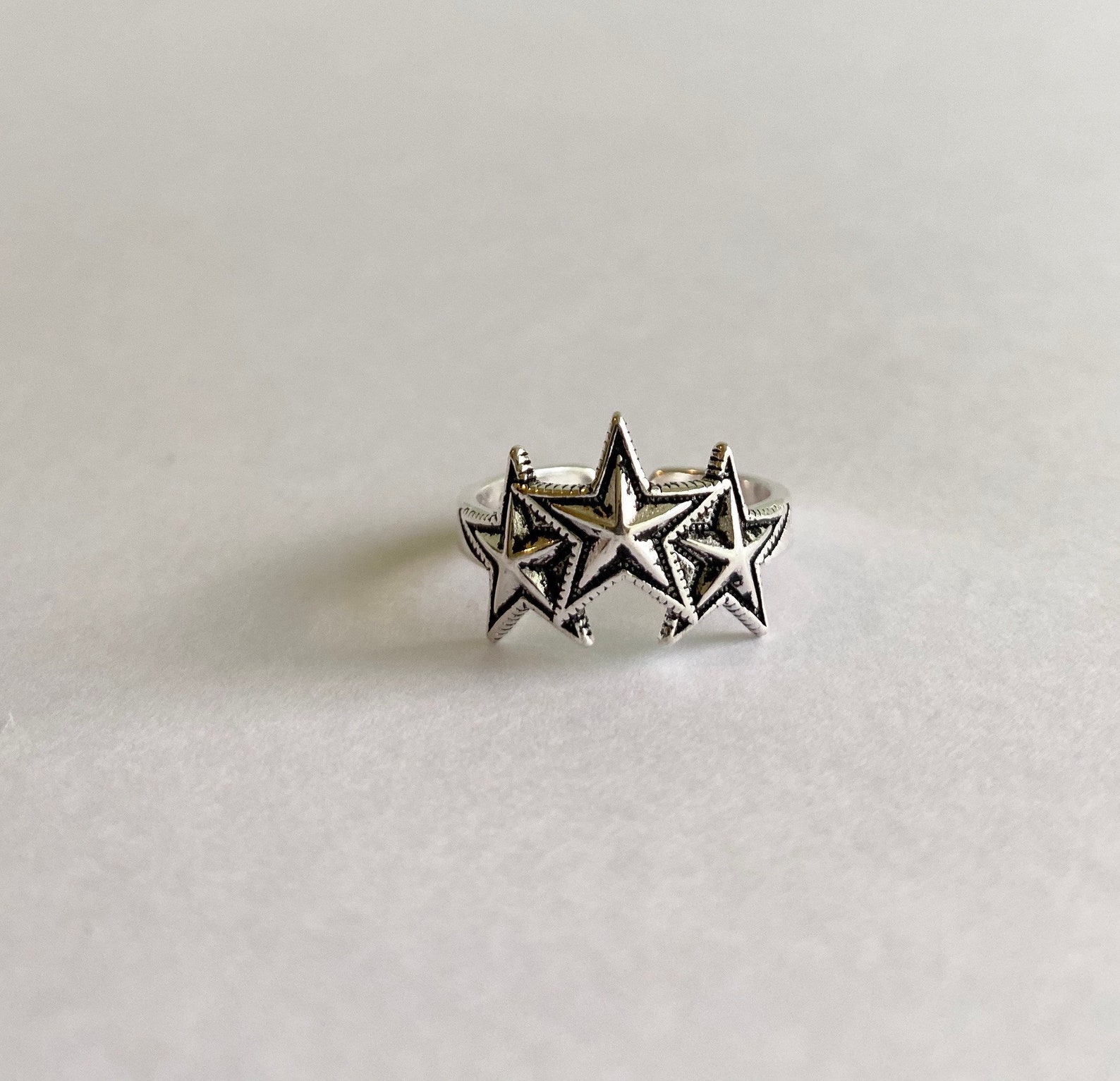 Silver Star Ring Stars Cosmic Ring Adjustable Ring Stars - Etsy