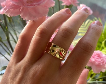 Chunky Gold Ring | Etsy