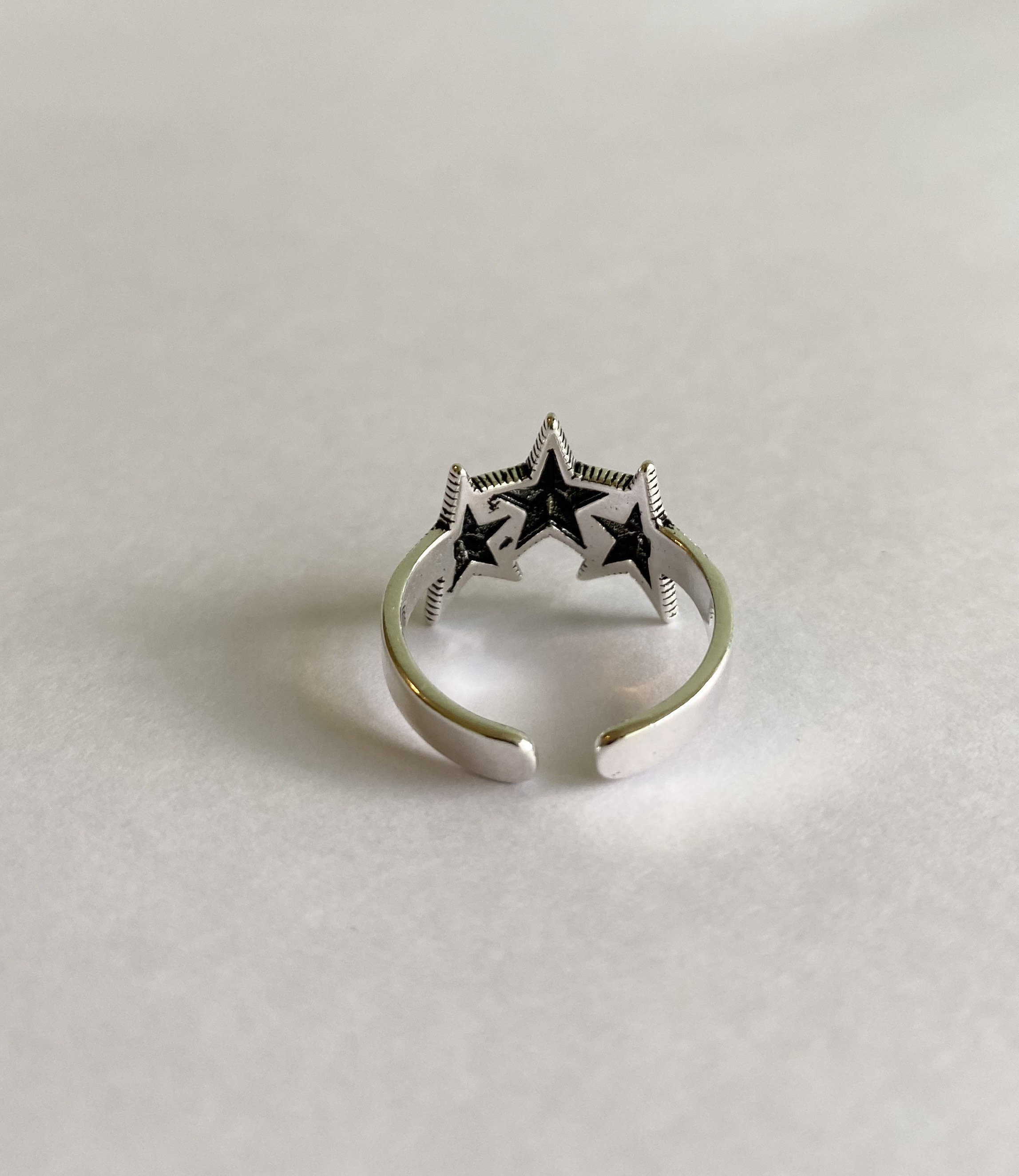 Silver Star Ring Stars Cosmic Ring Adjustable Ring Stars - Etsy