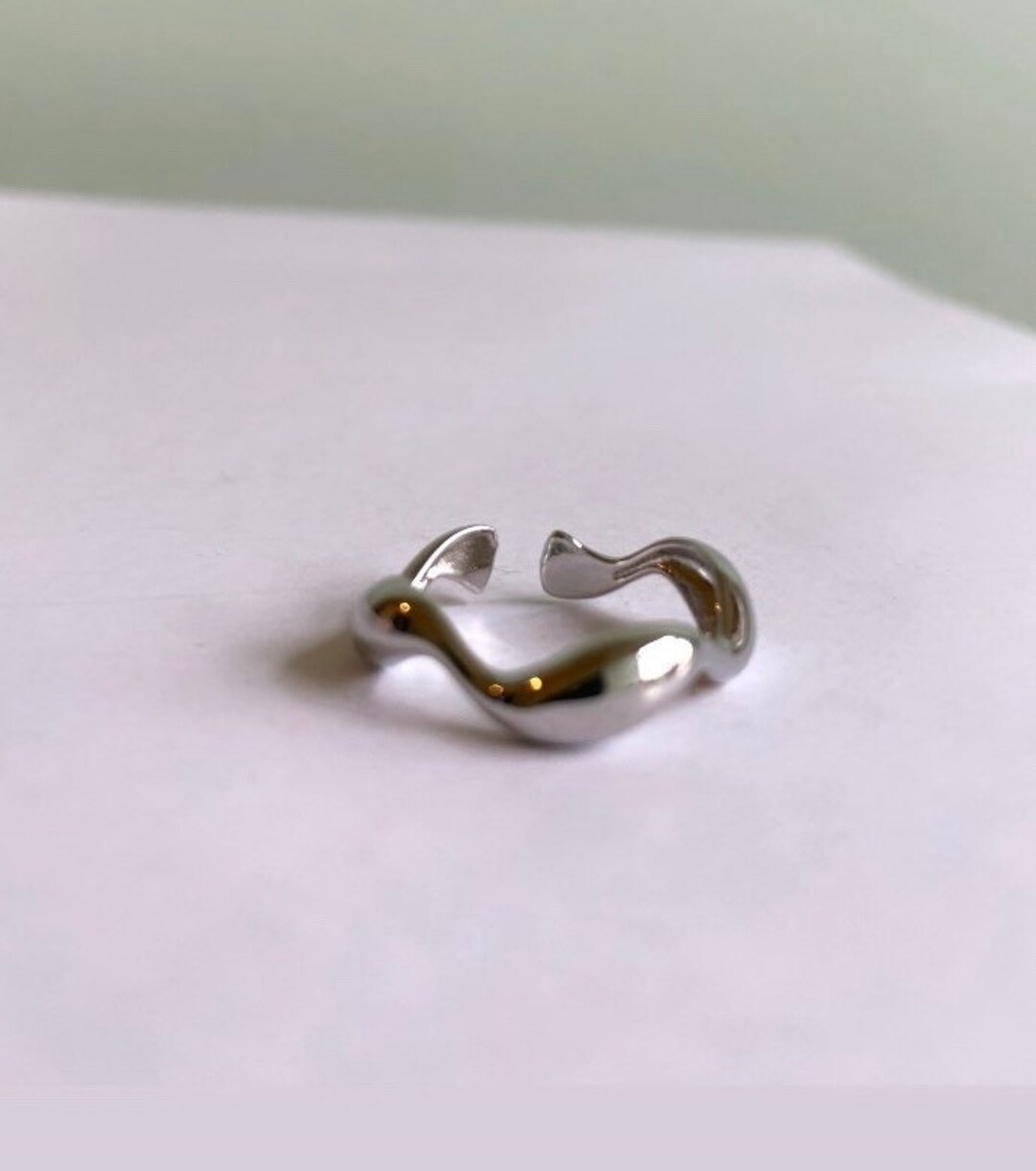 Silver Thin Wave Ring Silver Wavy Ring Thin Wavy Ring - Etsy