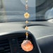 Calico Shell Car Charm – Beach Rearview Mirror Accessory – Coastal Sun ...