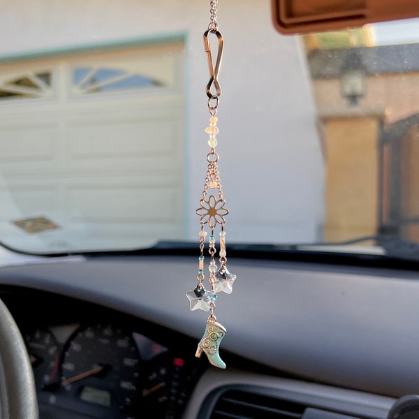 Cowboy Boot Rear View Mirror - Etsy