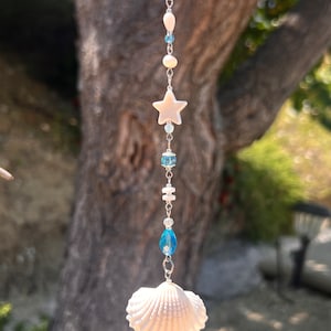 Coastal Beach Shell Car Charm / Beach Decor / Unqique Car Accessories ...