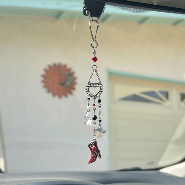 Cowboy Boot Rear View Mirror - Etsy