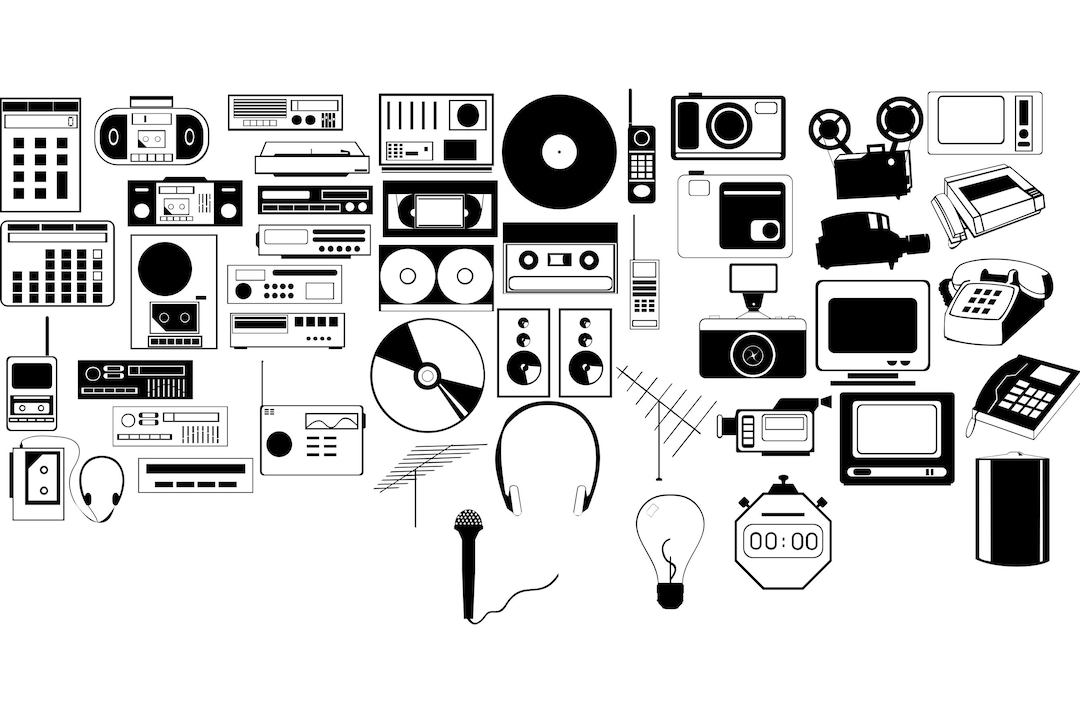 Vintage Gadget Clipart: Perfect for Digital & Print Designs | Old Tech ...