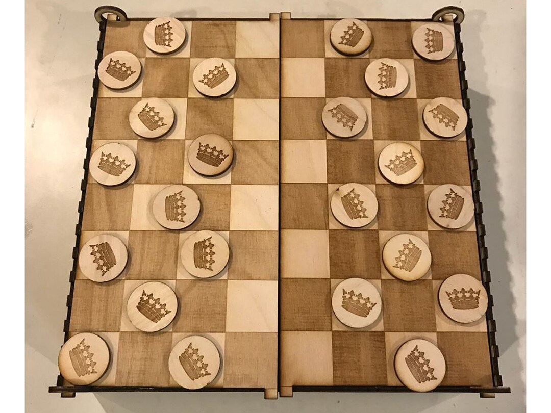 Laser Cut Checkerboard Game SVG DXF EPS - Etsy Australia