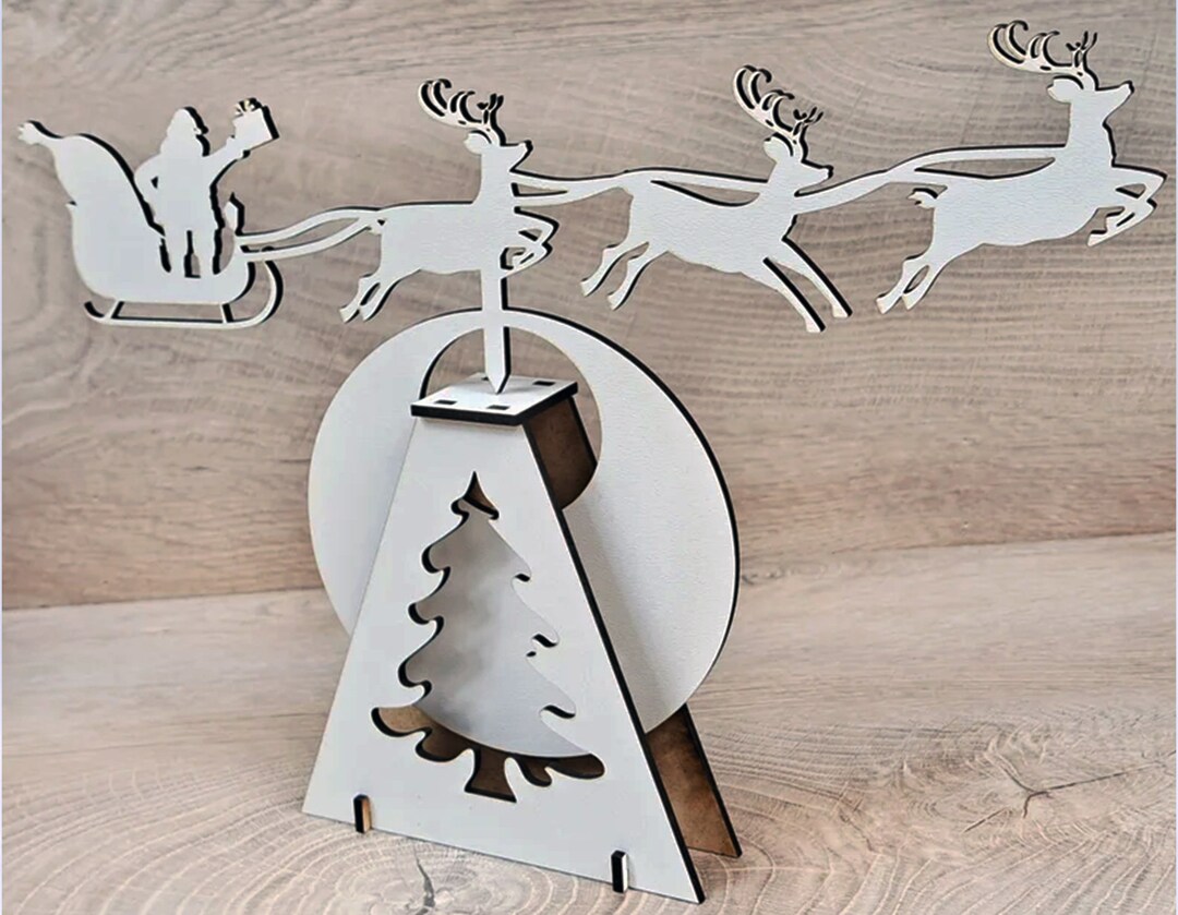Laser Cut File Vector Rocking Santa Claus for Laser, CNC, SVG, DXF, Pdf ...