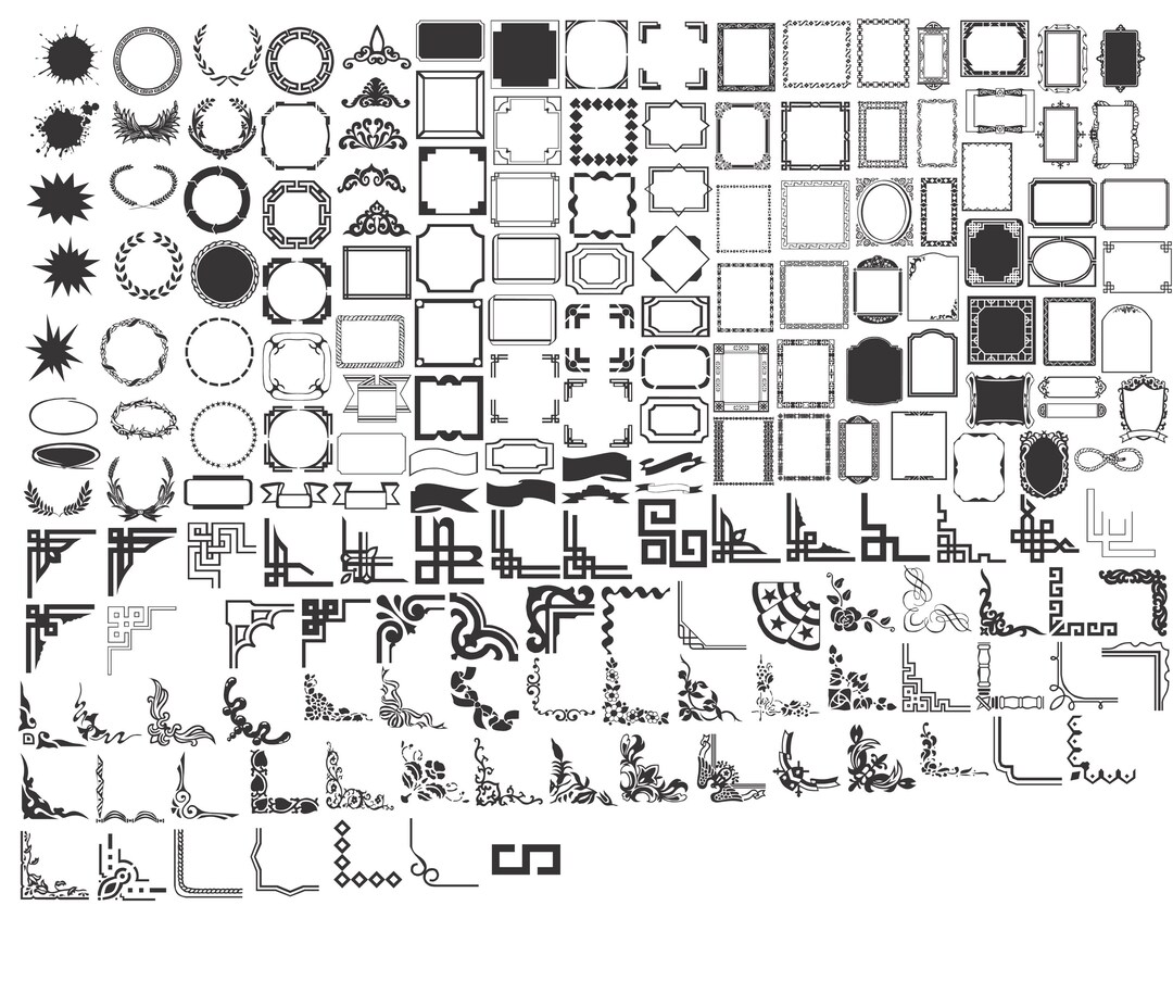 Frame & Border SVG Cut Files | Digital Download | Cricut, Silhouette ...