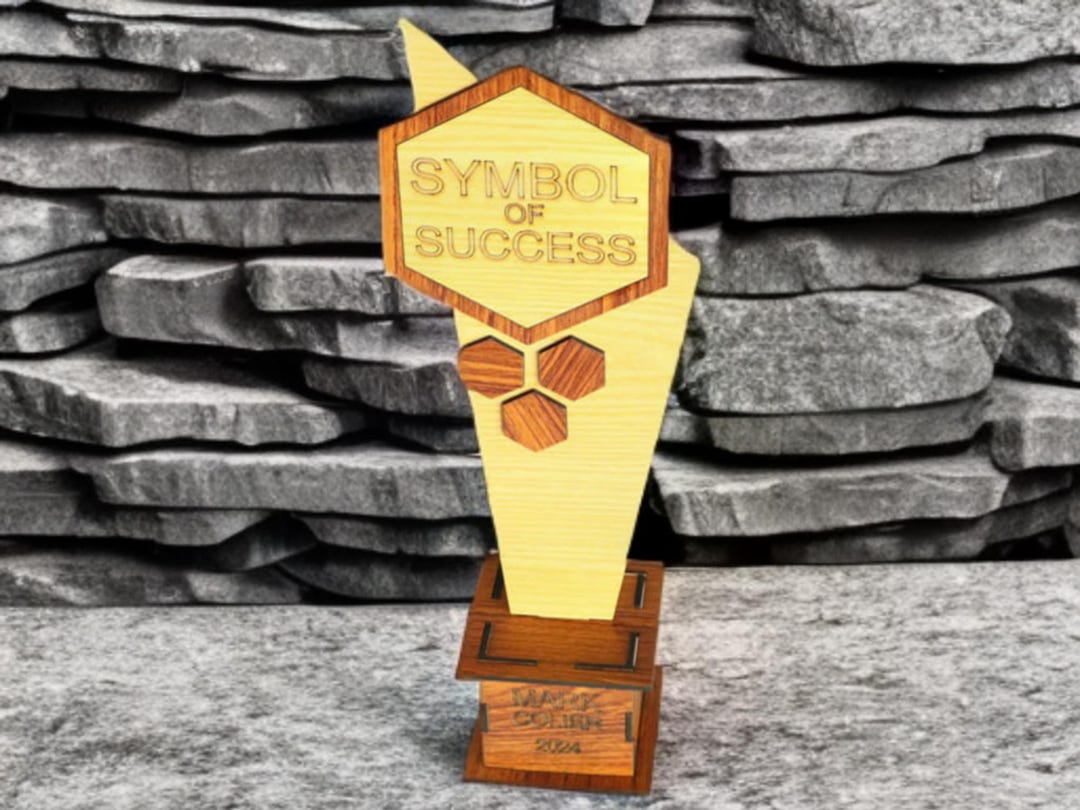 Laser Cut Wooden Trophy Cnc Router Plan Glowforge Pattern SVG EPS DXF ...