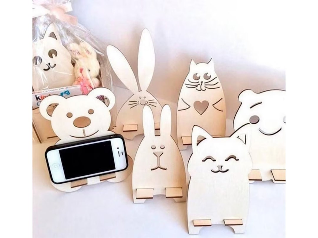 Laser Cut Animal Cell Phone Stand Svg Bundle Laser Cut Digital Files ...