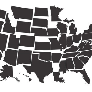 USA MAP SVG Files, States Svg Files for Cricut, All States Svg File ...