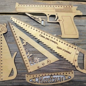 40 + Designs Wooden Ruler Laser Cut Files, Kids' Rulers Metric ...