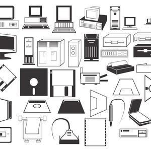 Computer Hardware SVG Cut Files | Digital Download | Cricut, Silhouette ...