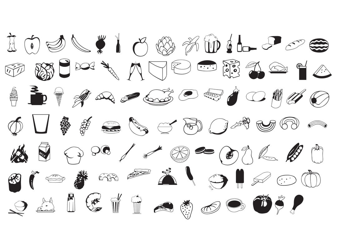 Fast Food Svg, Food Doodle Clipart, Breakfast Svg, Food Svg Bundle ...