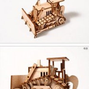 Laser Cut Bulldozer 3D Model Kit Cdr Ai Dxf Eps Pdf SVG Glowforge ...