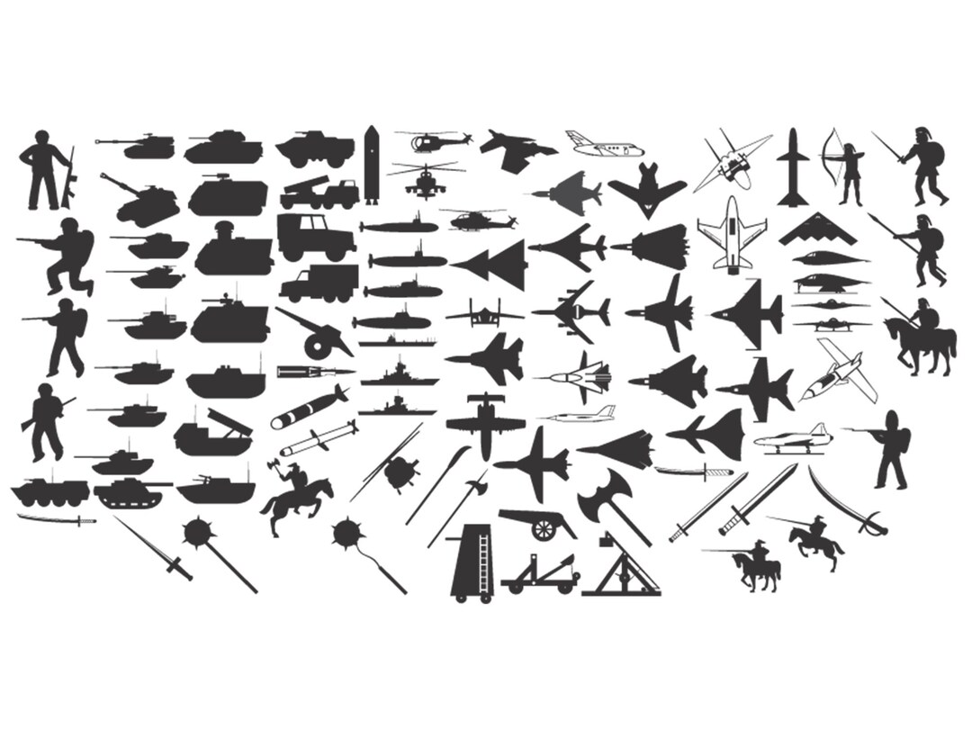 Ultimate Military SVG Bundle: Soldiers, Vehicles, Weapons , Military ...