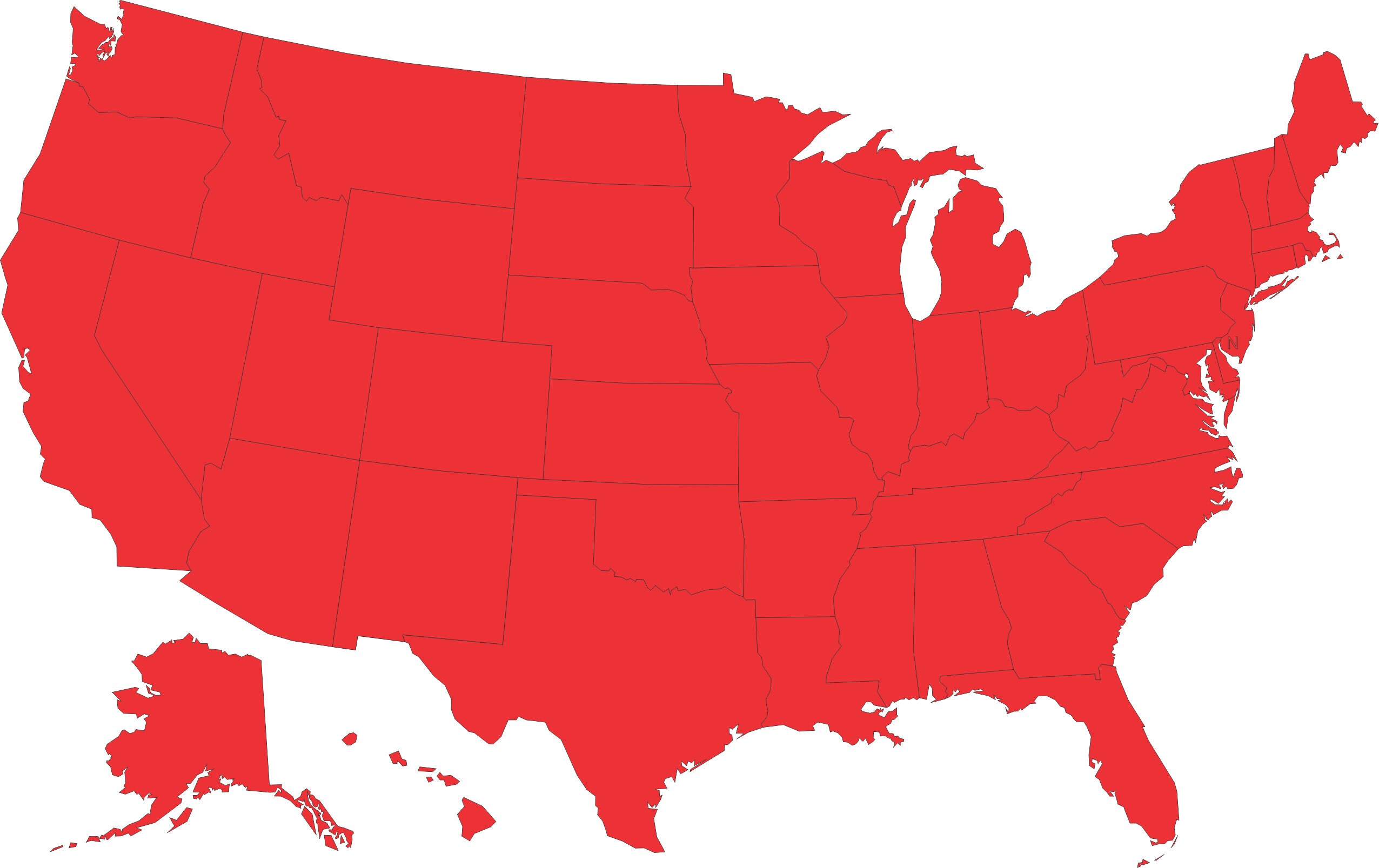 USA MAP SVG Files States Svg Files for Cricut All States Svg - Etsy