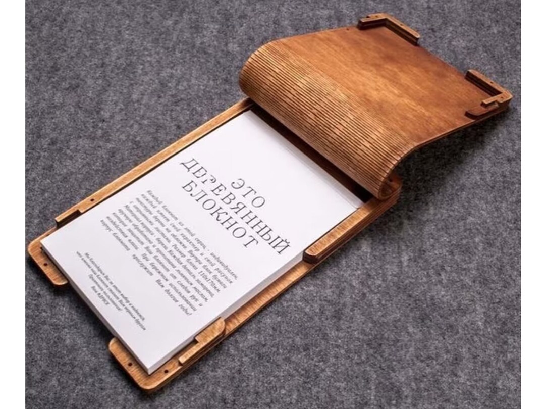 Laser Cut Notepad Cover Svg File Glowforge Notepad Svg File Wooden ...
