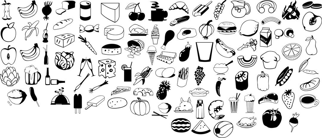 Food SVG Cut Files | Digital Download | Cricut, Silhouette | Food ...