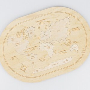 Laser Cut World Map Peg Jigsaw Puzzle Toy - Etsy