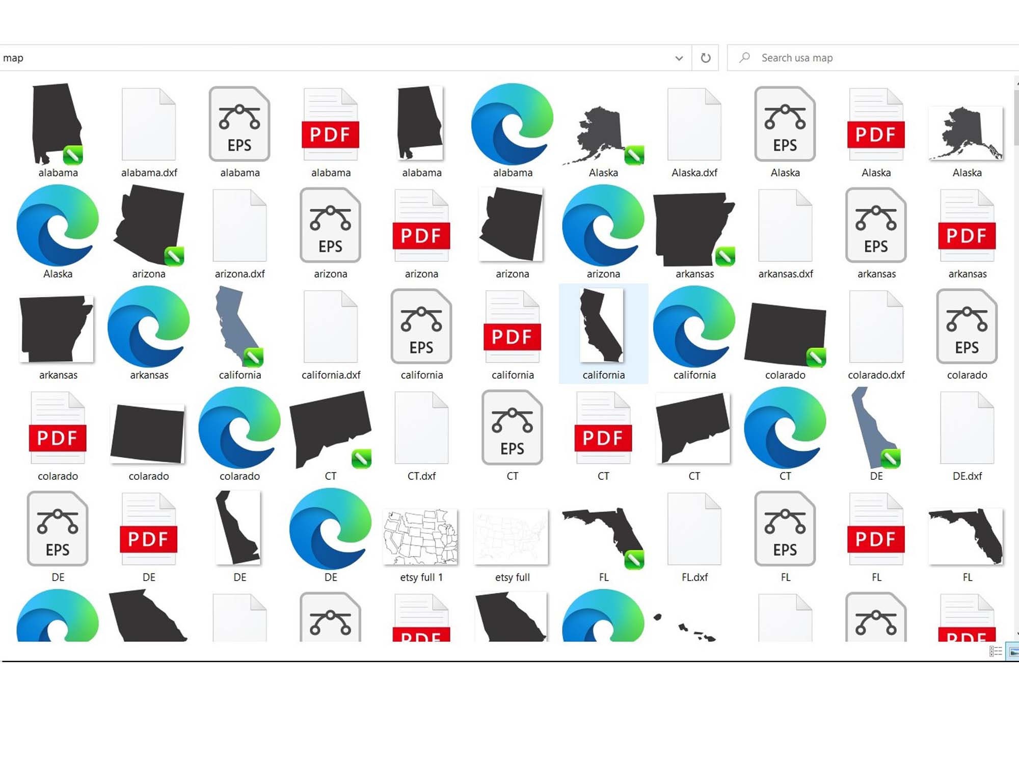 USA MAP SVG Files States Svg Files for Cricut All States Svg - Etsy UK